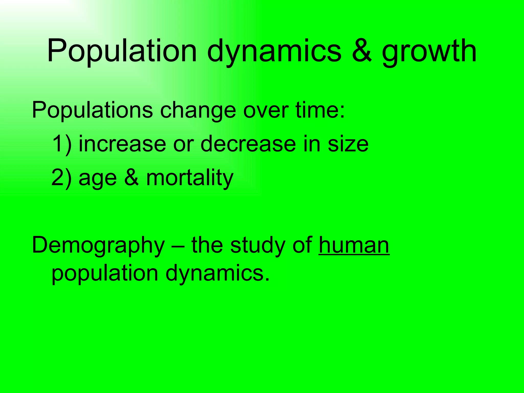 Population Ecology, Succession | PPT