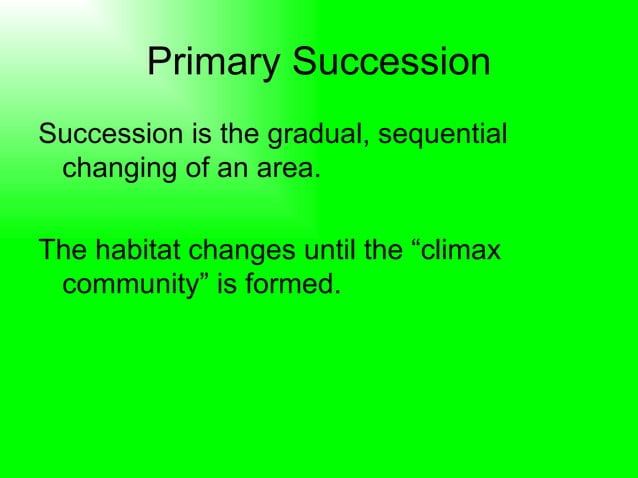 Population Ecology, Succession | PPT