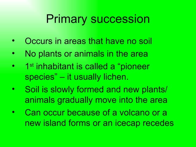 Population Ecology, Succession | PPT