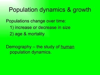 Population Ecology, Succession | PPT