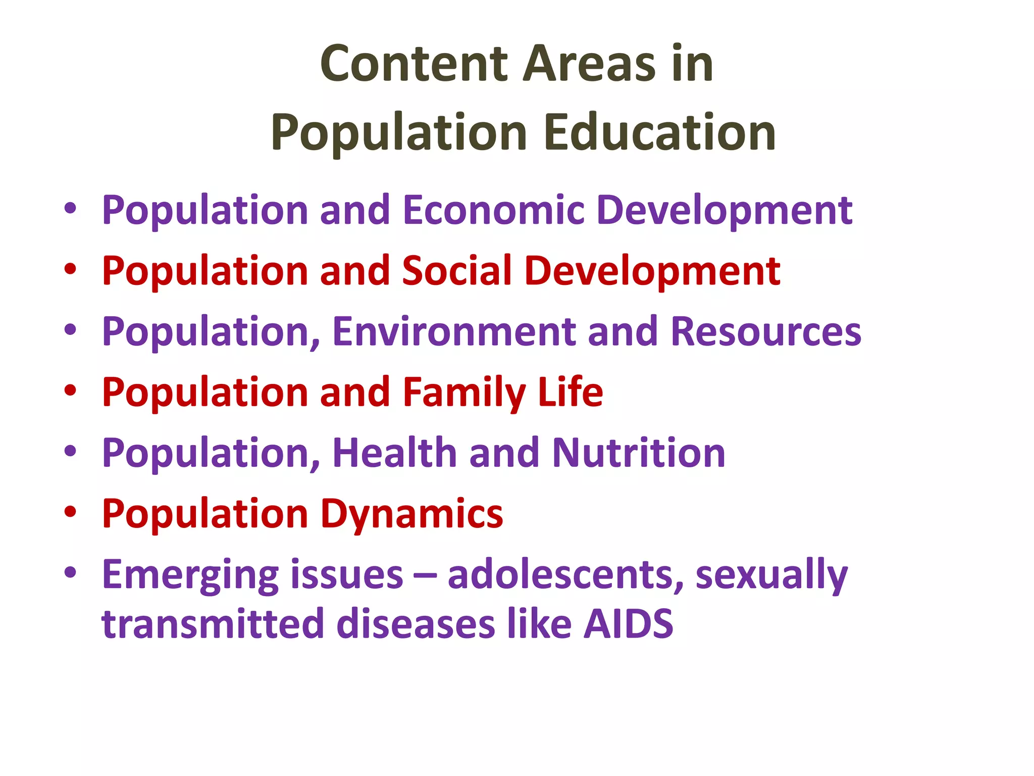 Population education | PPTX