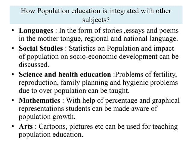 Population education | PPTX
