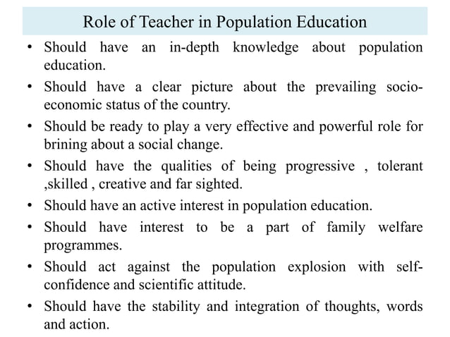 Population education | PPTX