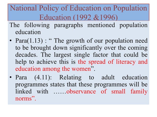 Population education | PPTX