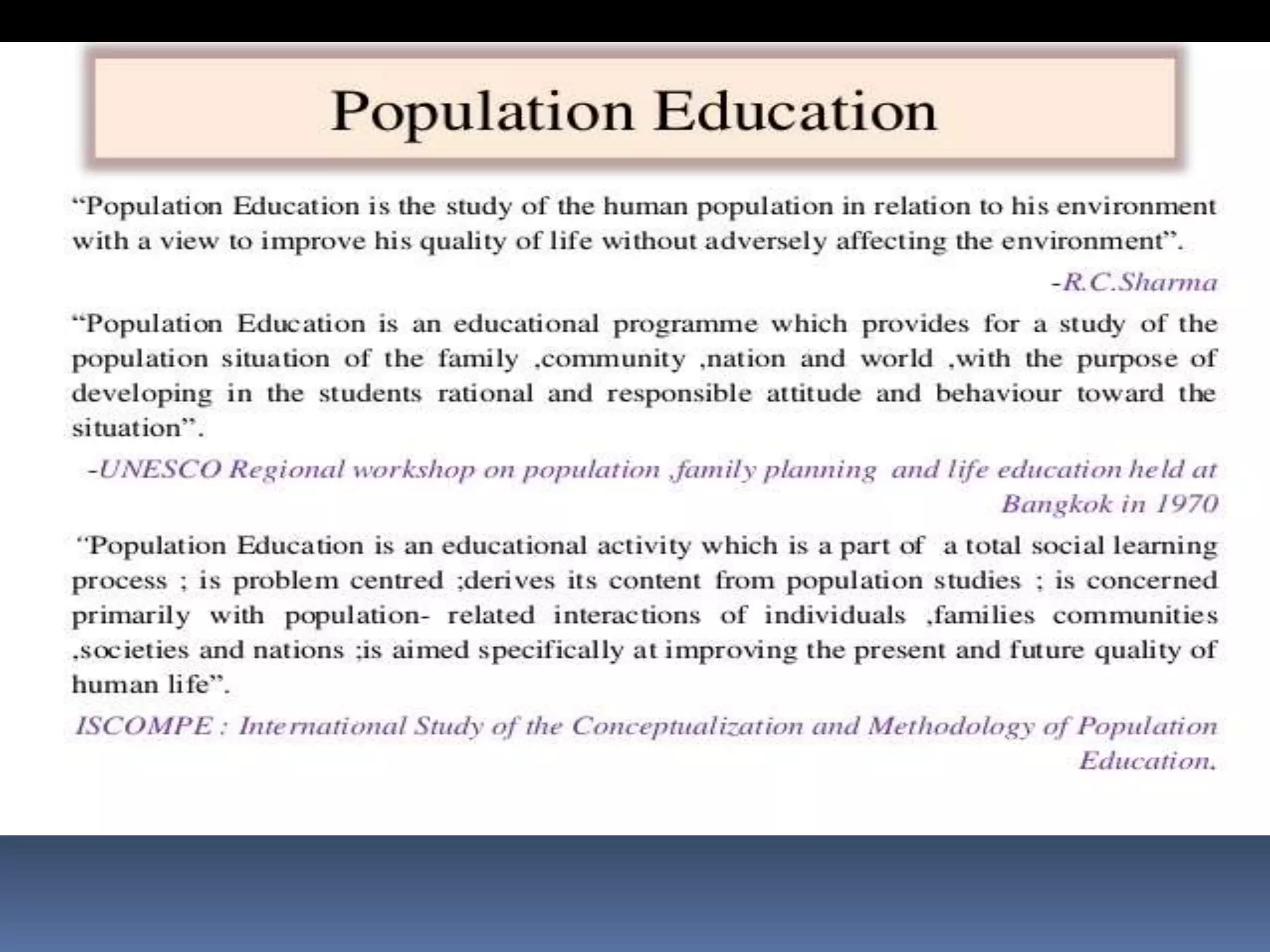 Population education | PPTX