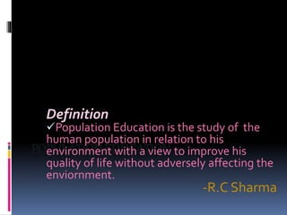 Population education | PPTX