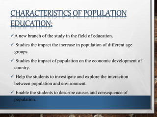 Population Education | PPTX