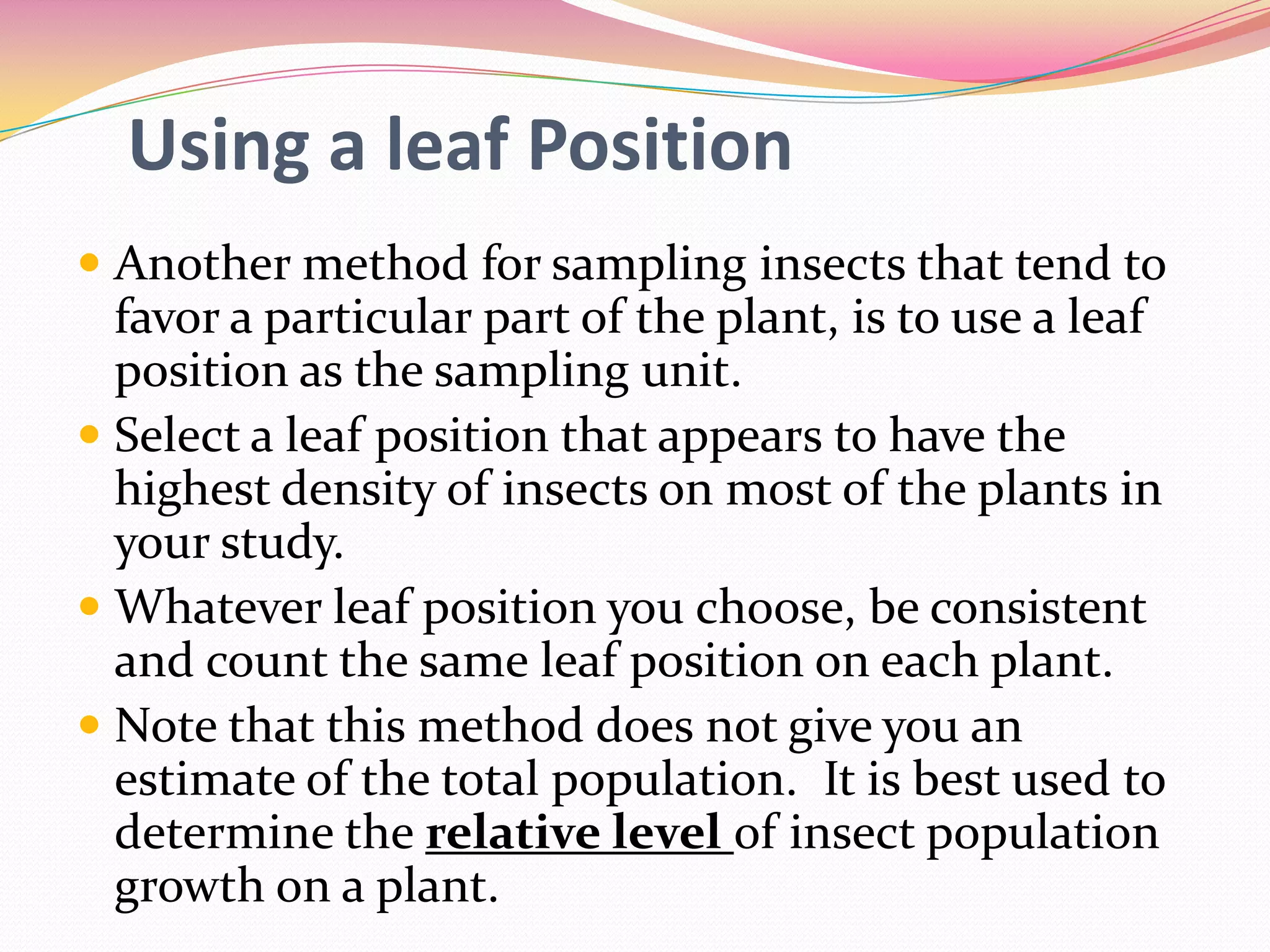 Population Estimation Methods of Insects by M.Salman | PPTX