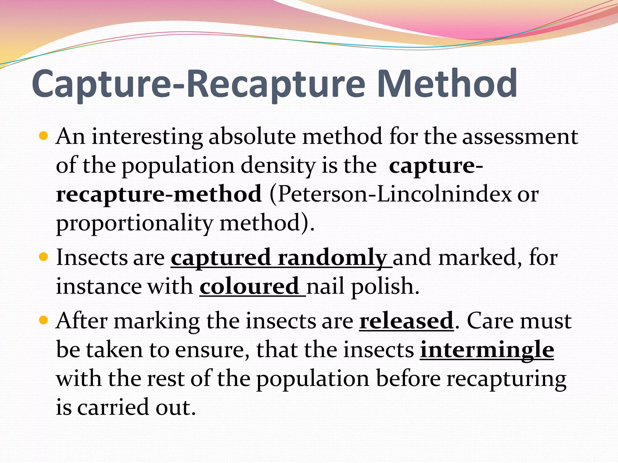 Population Estimation Methods of Insects by M.Salman | PPTX