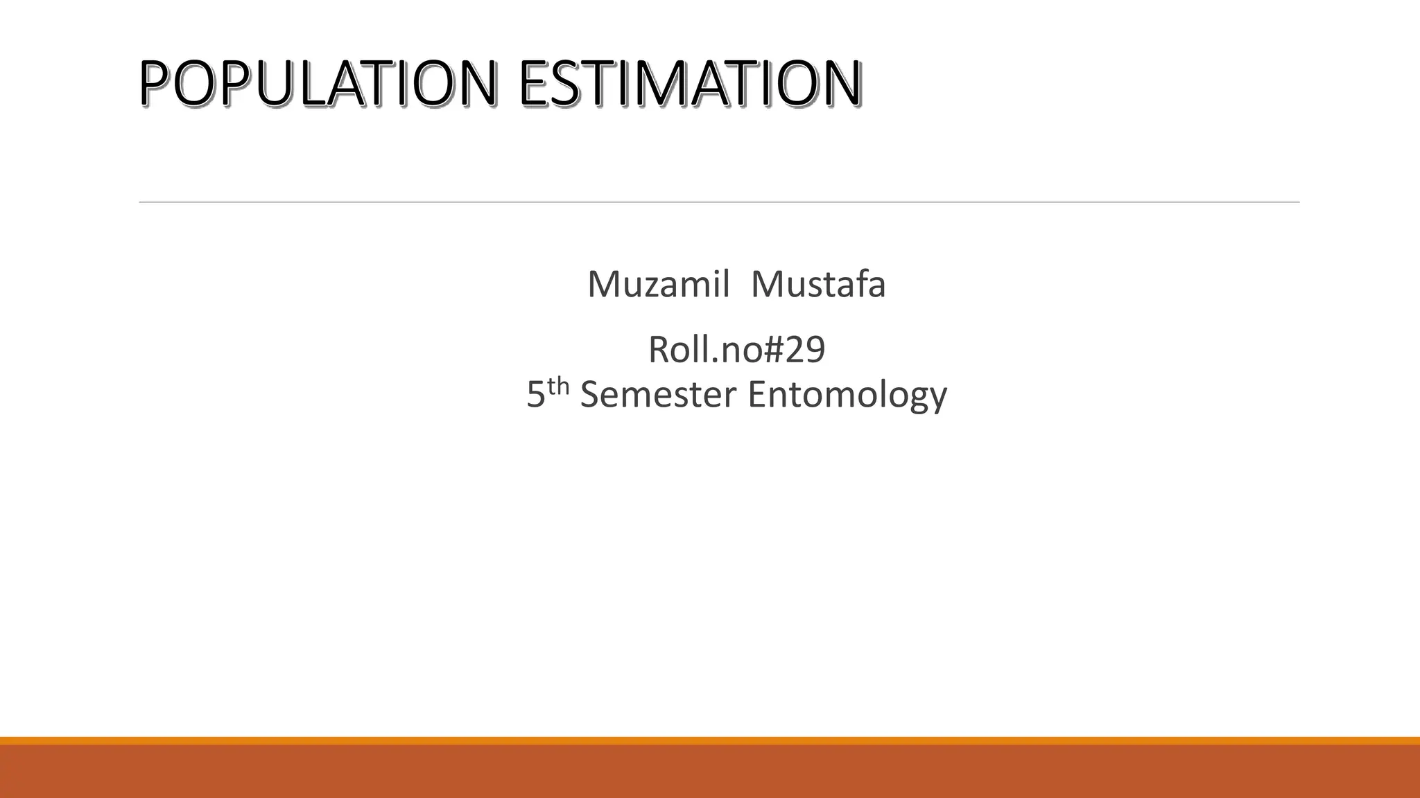 Population estmation 2d.pptx bzu university | PPT