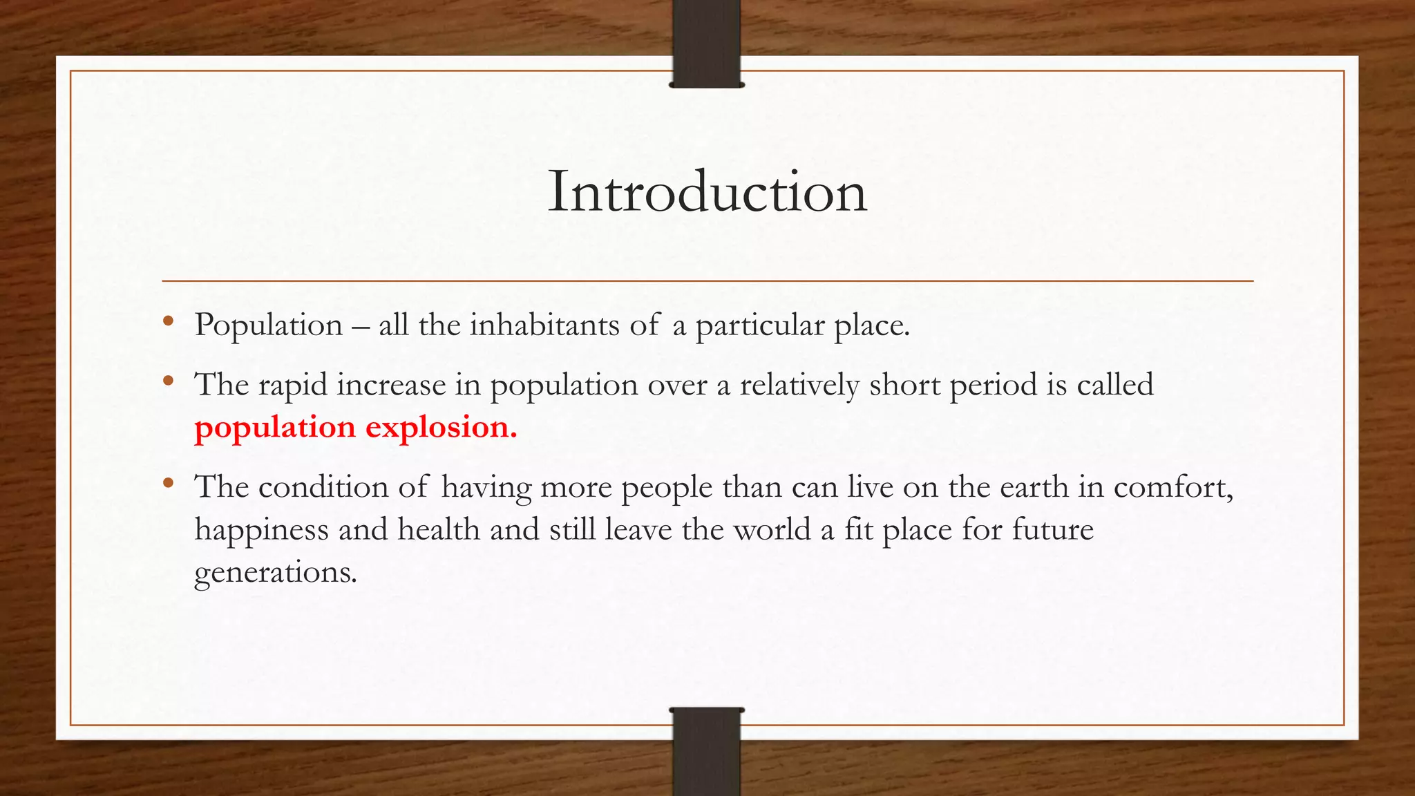 Population explosion | PPTX