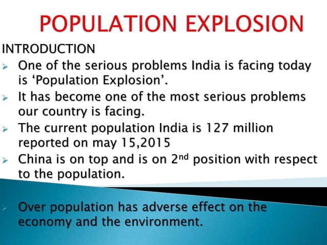 Population explosion | PPTX