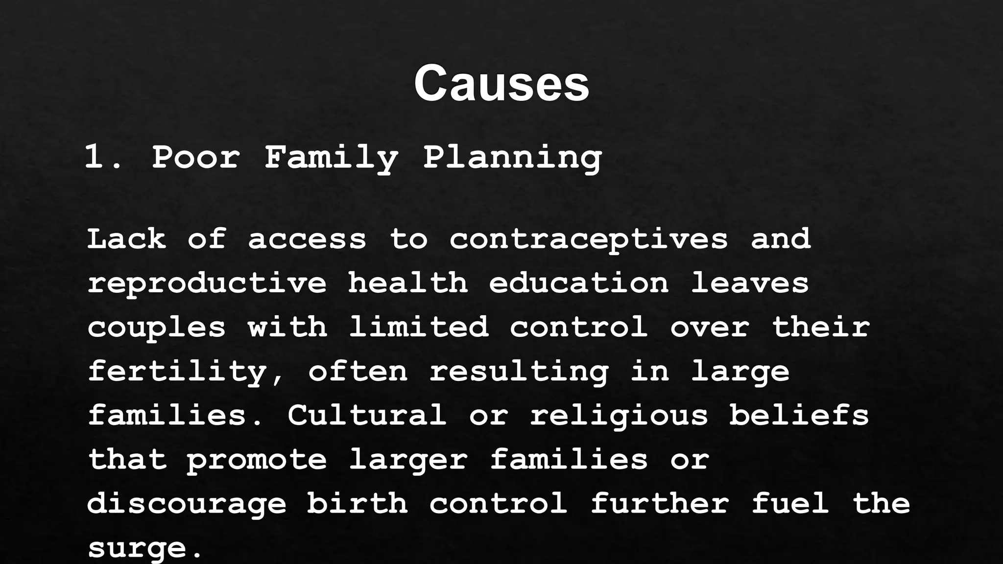 Conscientization Program Report on Population Explosion | PPT
