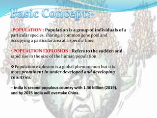 Population explosion M.SC, 2019 | PPT