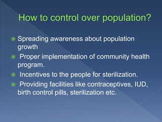 Population explosion and control | PPT