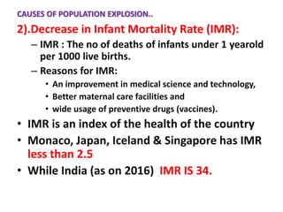 Population explosion causes and its consequences | PPTX