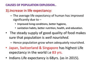 Population explosion causes and its consequences | PPTX