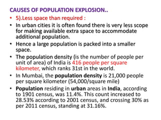 Population explosion causes and its consequences | PPTX