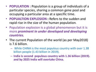Population explosion introduction | PPTX
