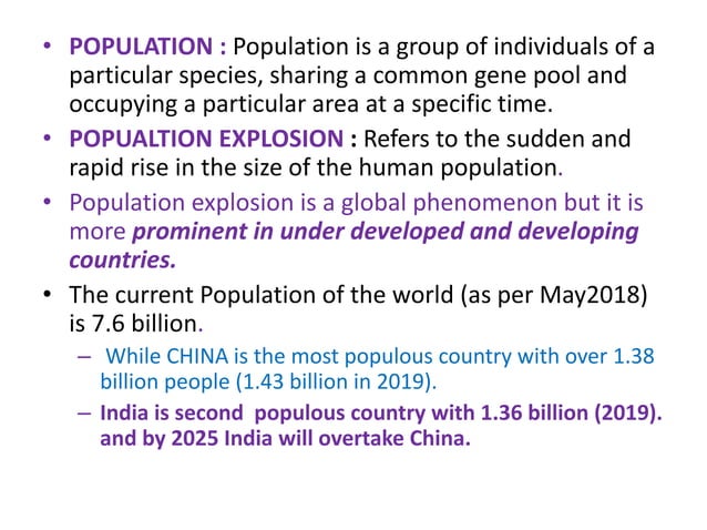 Population explosion introduction | PPTX | Reproductive Health ...