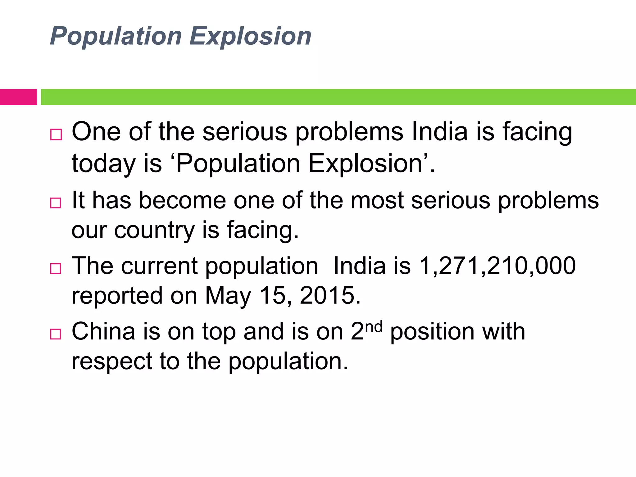 Population Explosion | PPTX
