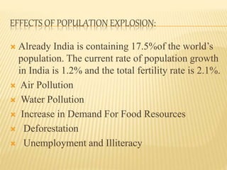 Population explosion and its control | PPTX