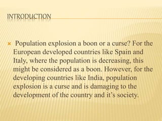 Population explosion and its control | PPTX