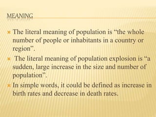 Population explosion and its control | PPTX