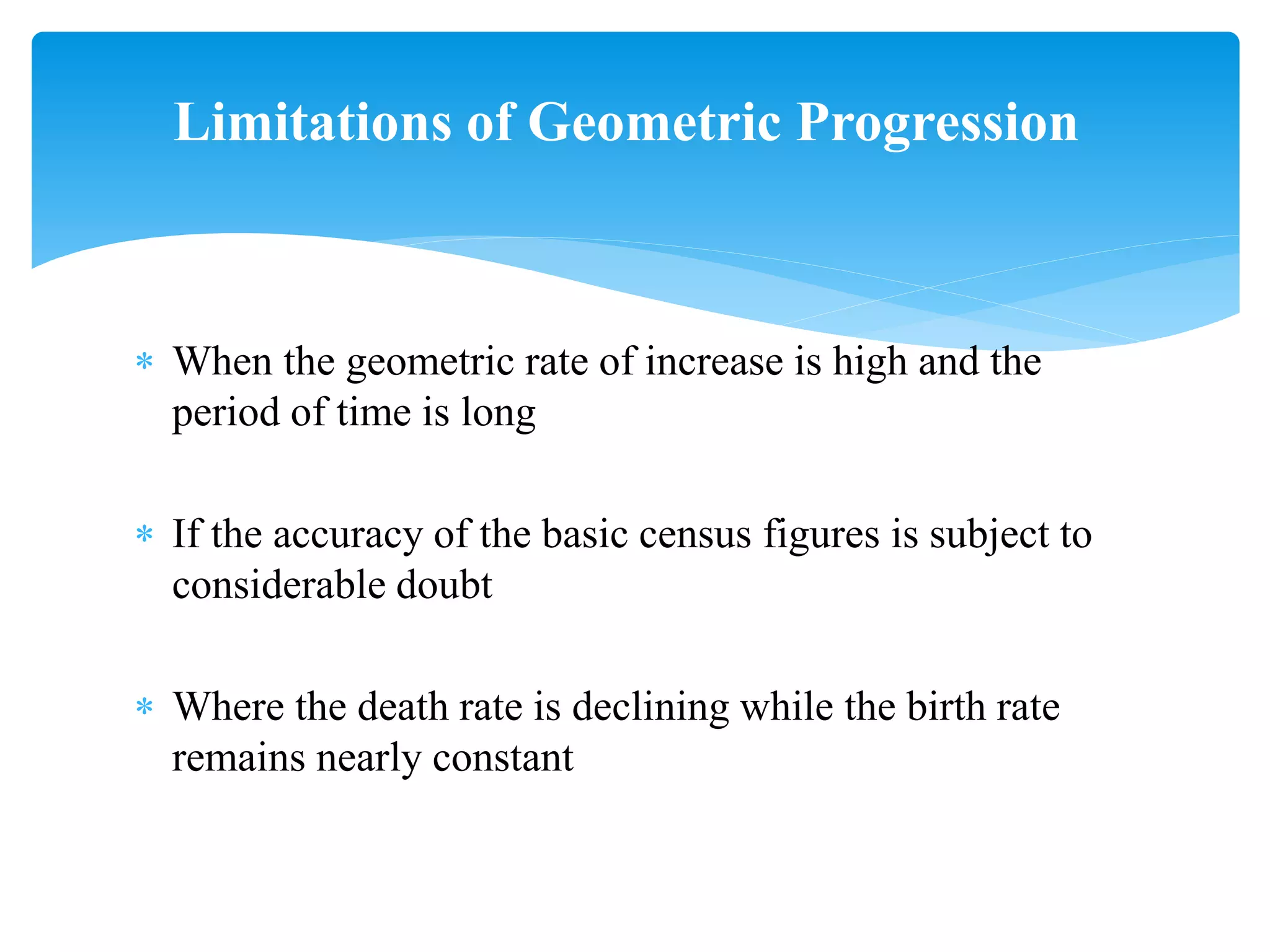 Population forecast geometric method | PPTX