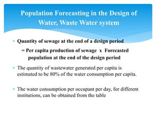 Population forecast geometric method | PPTX