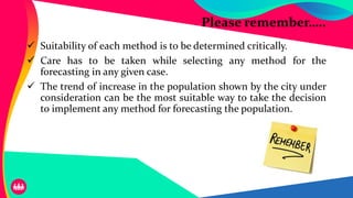Population forecasting methods | PPTX