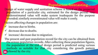Calculating future population using Population forecasting methods | PPTX
