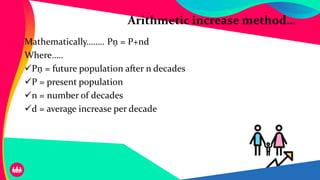 Calculating future population using Population forecasting methods | PPTX