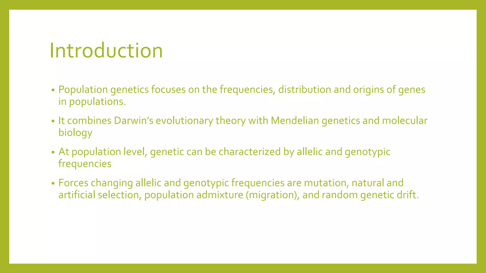 Population genetics | PPT