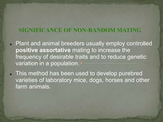 Population genetics-hardy weinberg equilibrium and non random matting | PPT