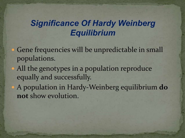 Population genetics-hardy weinberg equilibrium and non random matting | PPT