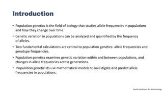 POPULATION GENETICS | PPTX | Genetics | Science