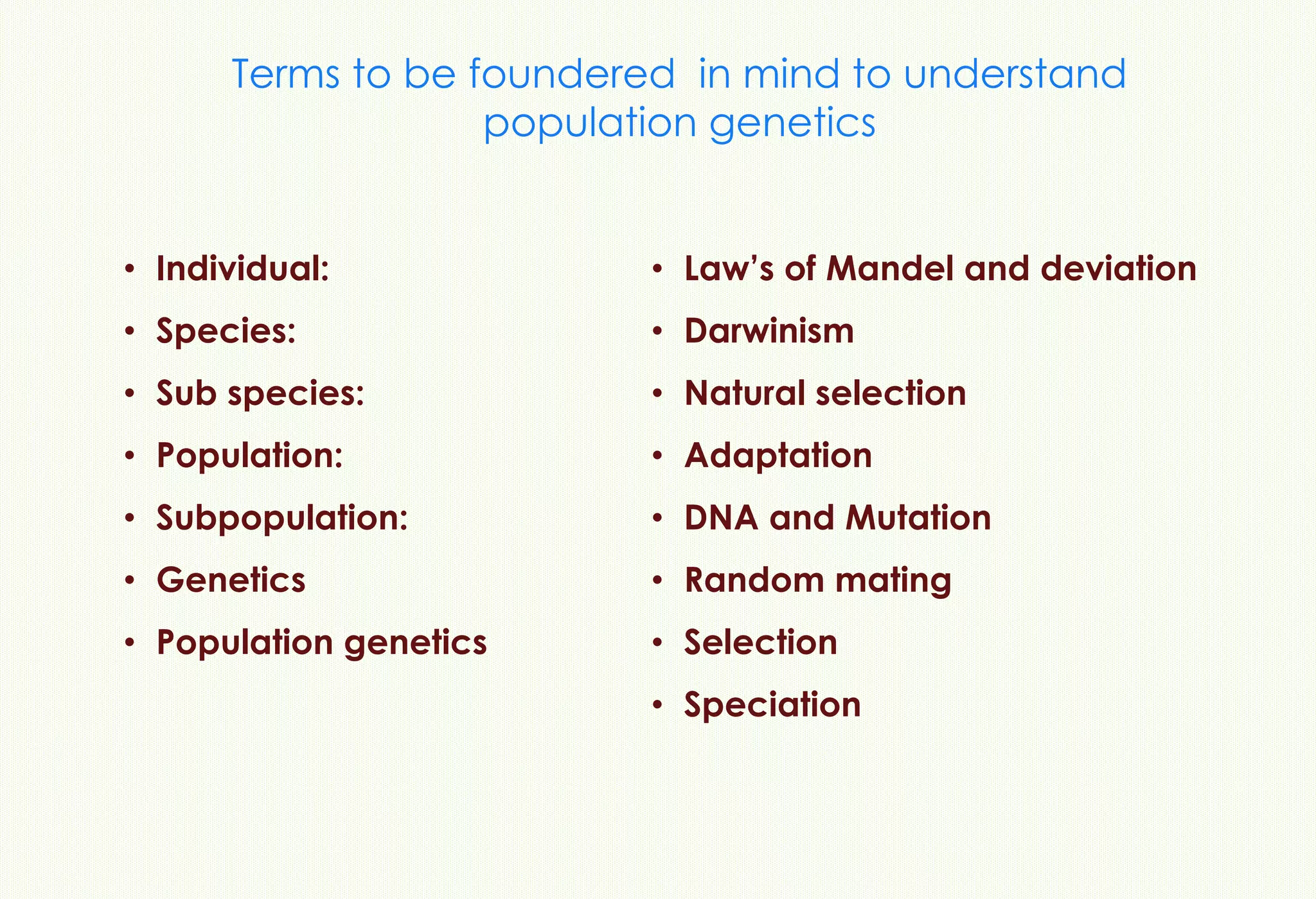 Population genetics basic concepts | PDF