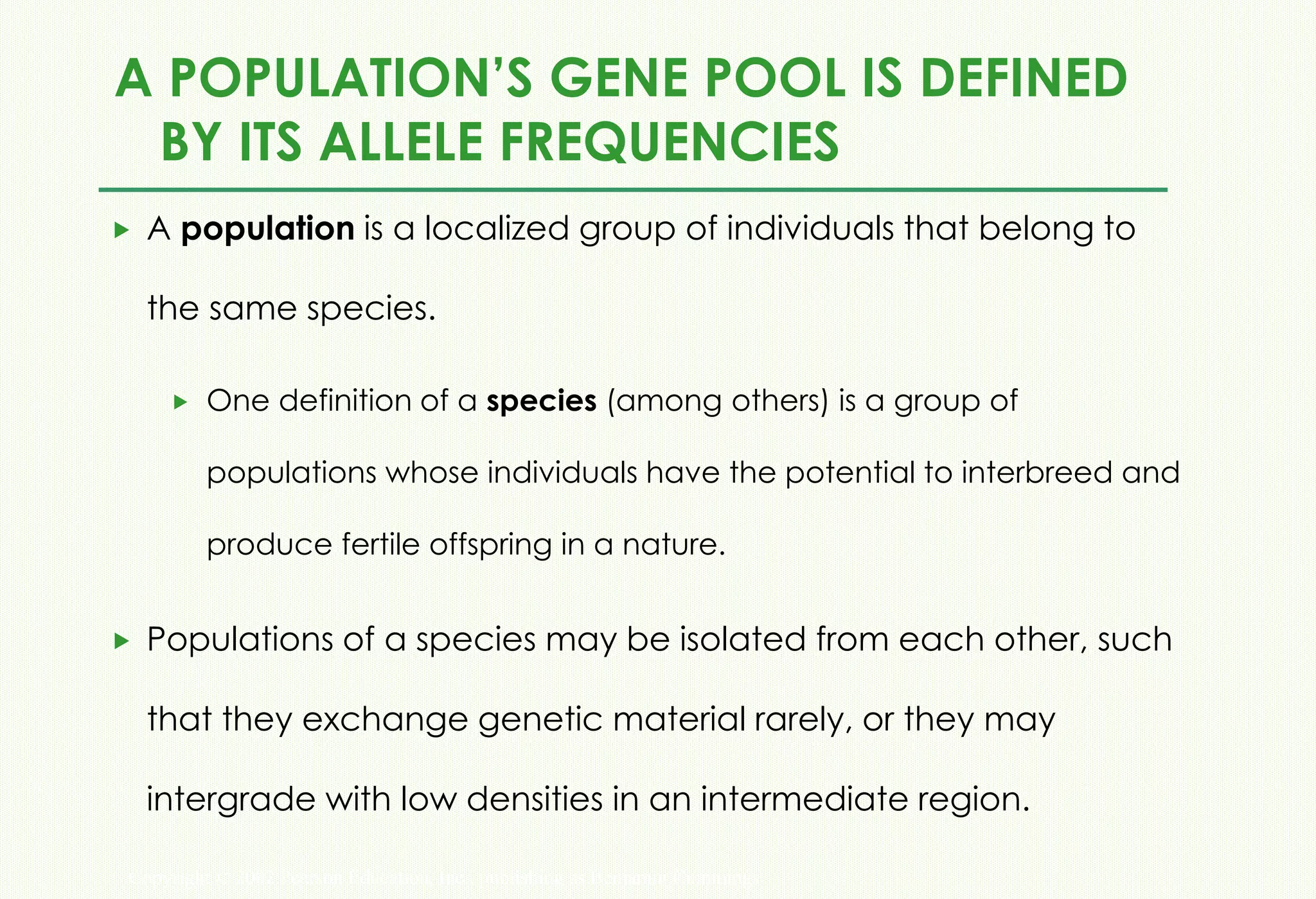 Population genetics basic concepts | PDF