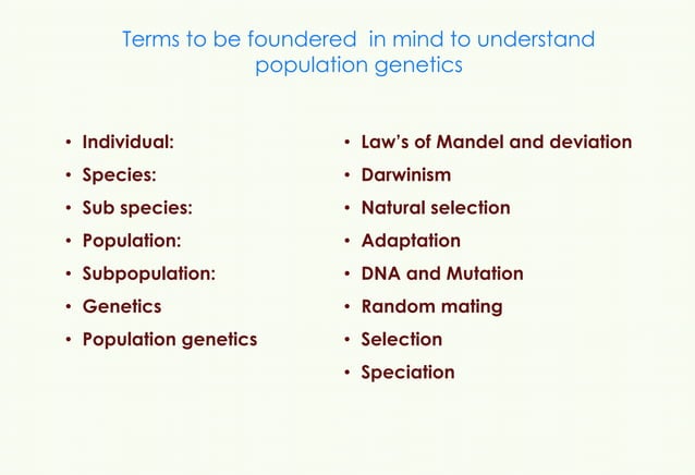 Population genetics basic concepts | PDF