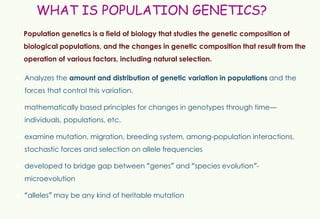 Population genetics basic concepts | PDF