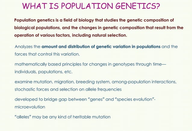 Population genetics basic concepts | PDF