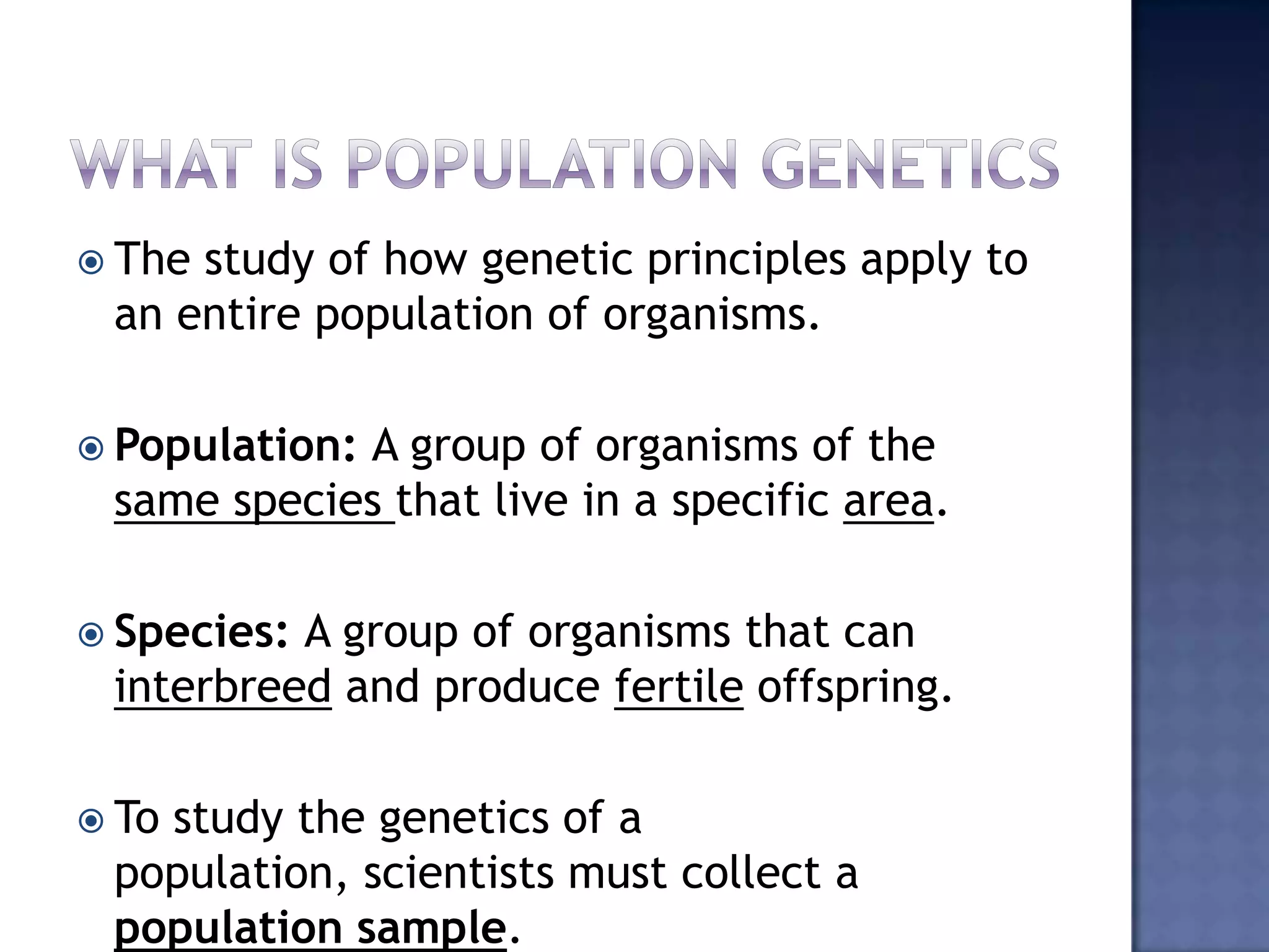 Population geneticsfc | PPT