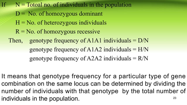 Population Genetics & Hardy - Weinberg Principle.pdf | Genetics | Science
