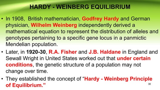 Population Genetics & Hardy - Weinberg Principle.pdf | Genetics | Science