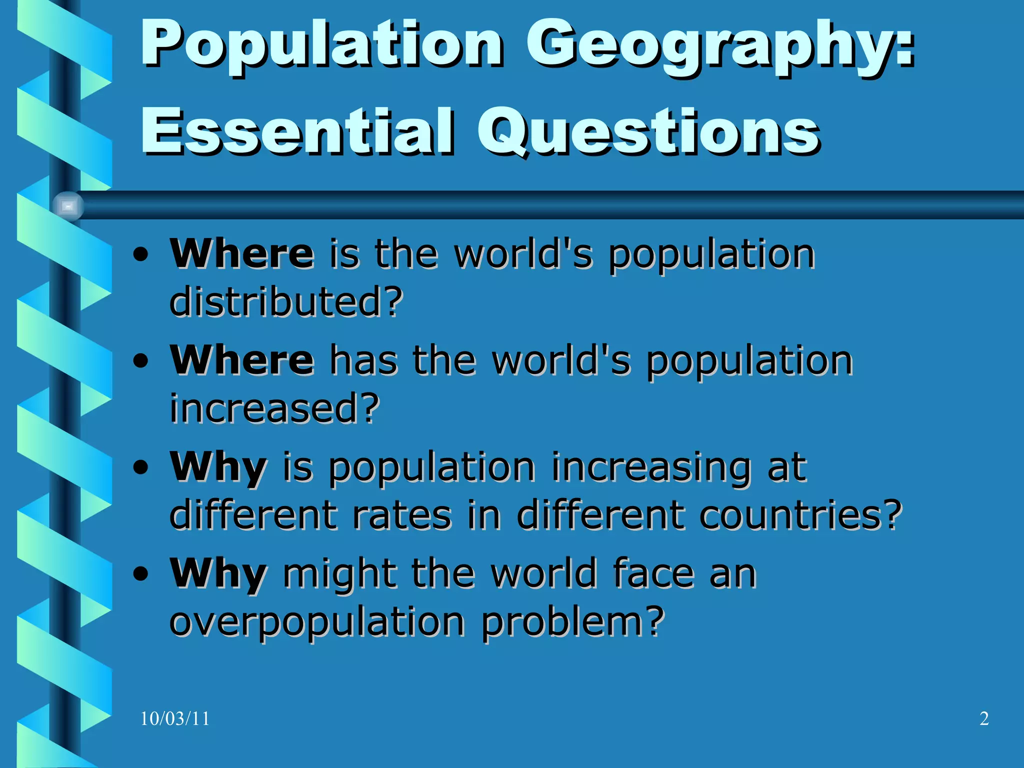 Population geography | PPT