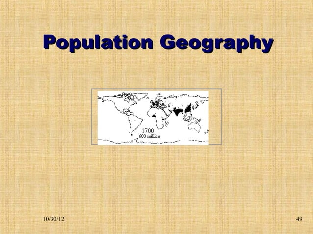 Population Geography | PPT