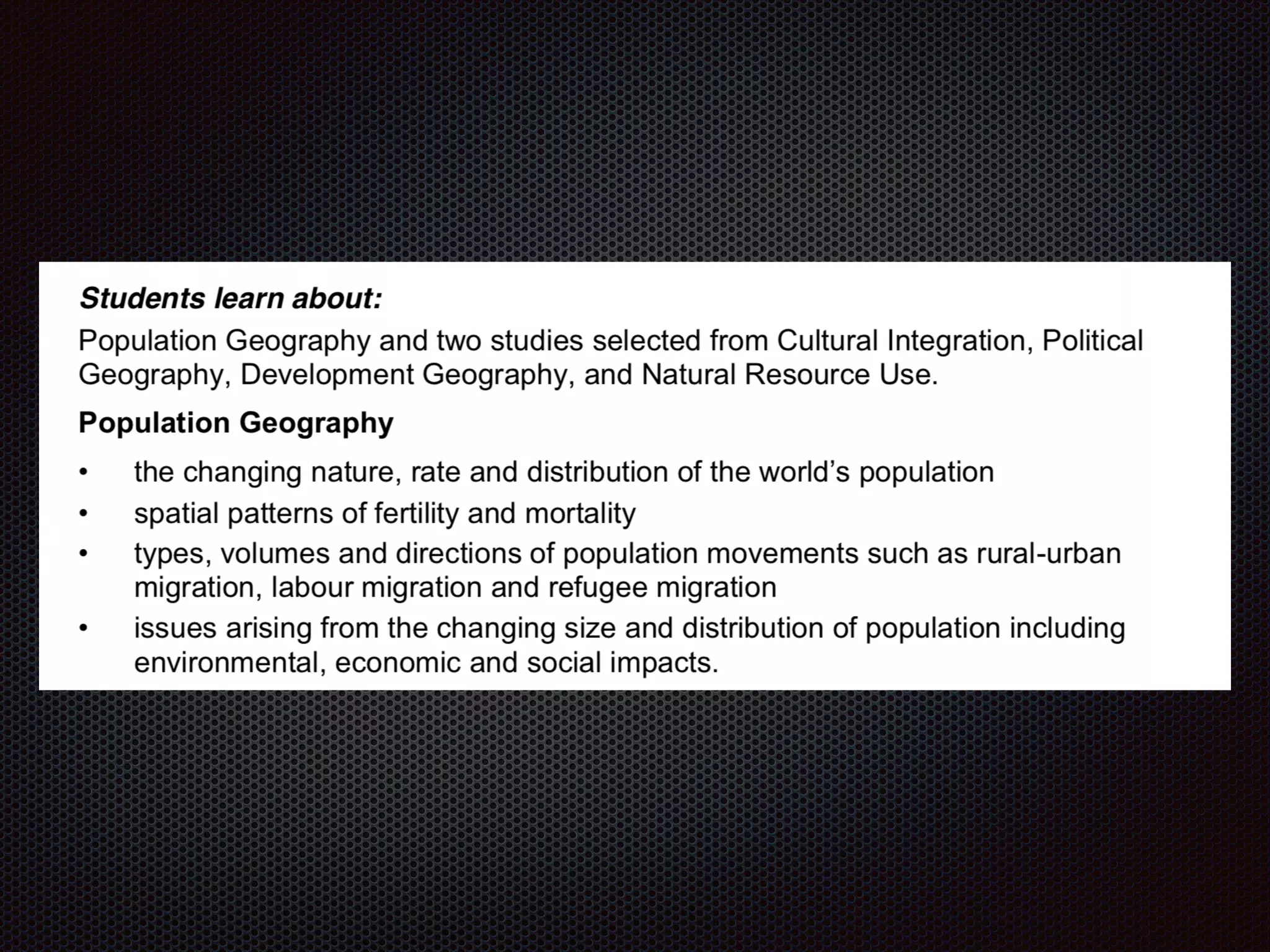 Population Geography | PDF