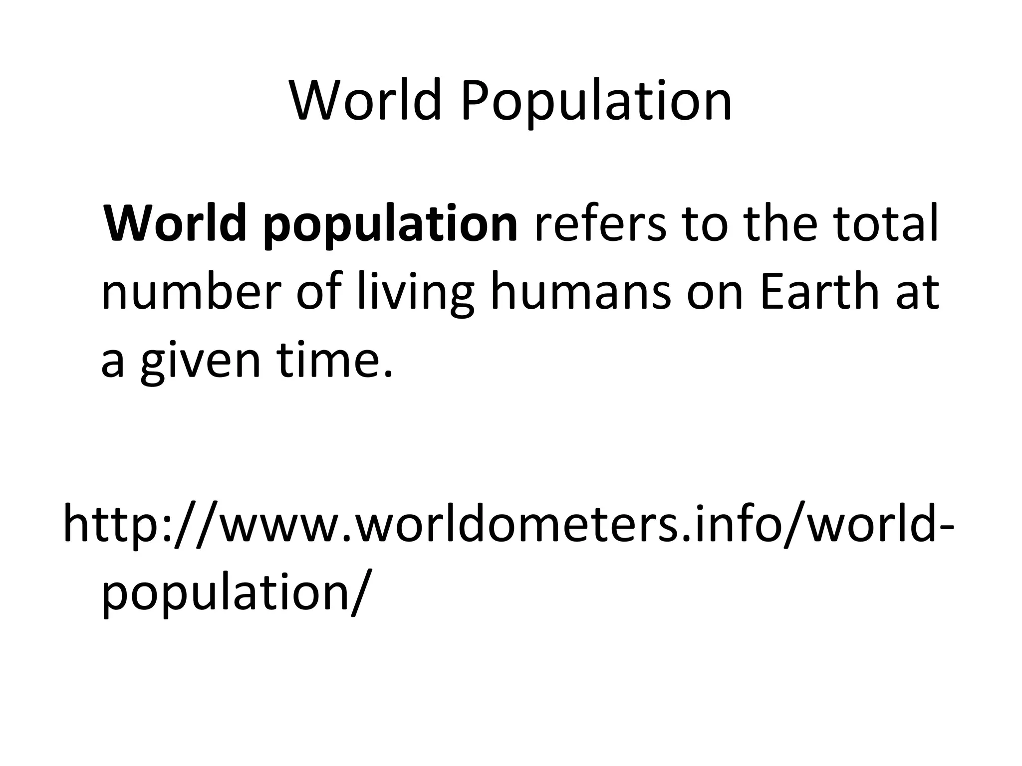Population Geography | PPT | Geography | Science