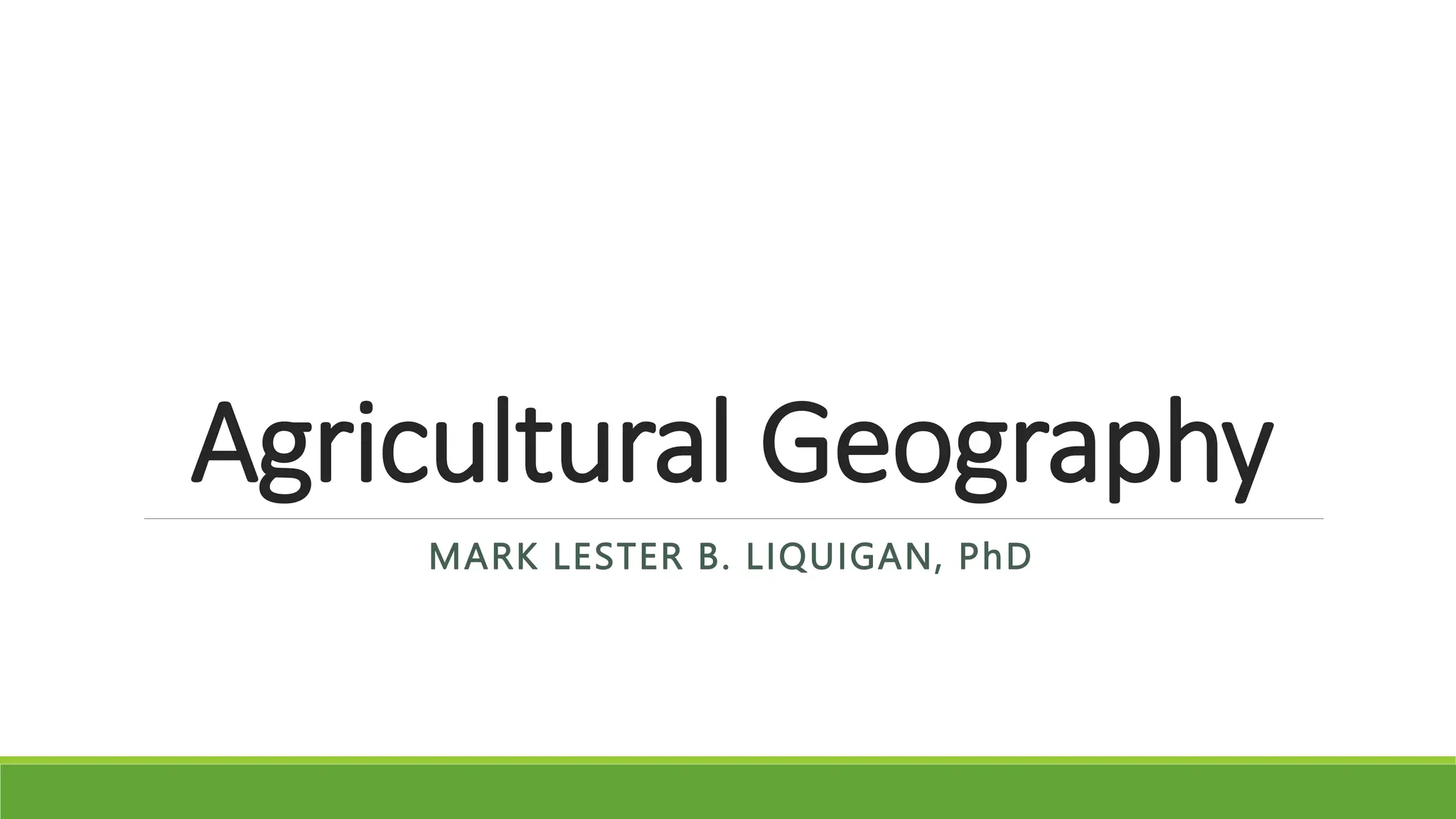 Population Geography and Agricultural Geography.pptx | Geography | Science